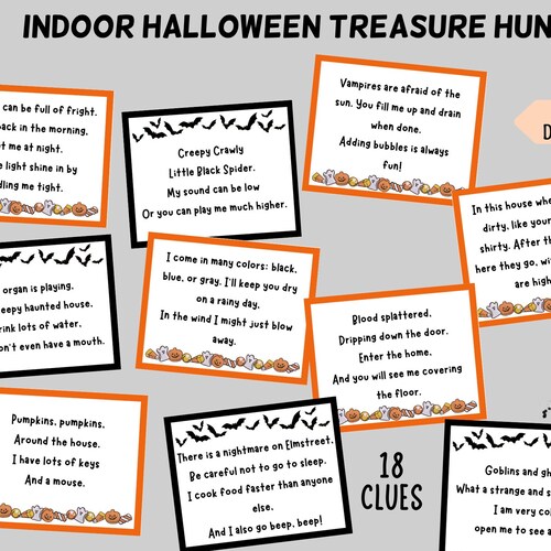 Halloween Scavenger Hunt for Kids Halloween Printables Games - Etsy