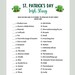 St Patrick's Day Irish Slang Game Printable, St Paddy's Party Games, St ...