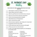 St Patrick's Day Riddles Game Printable, St Pattys Riddle Me This ...
