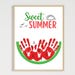 Watermelon Summer Handprint Craft Printable, DIY Art Project for Kids ...