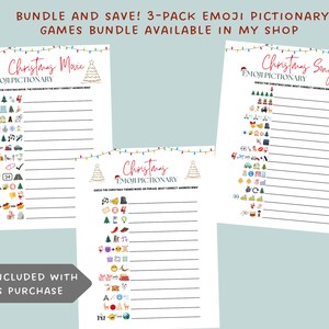 Christmas Movies Emoji Pictionary Printable Christmas Emoji - Etsy