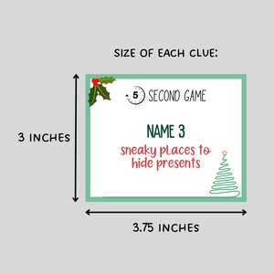 Christmas 5 Second Game Printable, Christmas Party Game Adults Kids ...