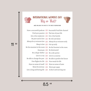 International Womens Day Games Printable, Womens History Month Party ...