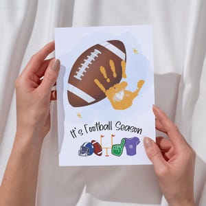 Football Handprint Craft Printable Activity for Kids DIY Sports Wall ...