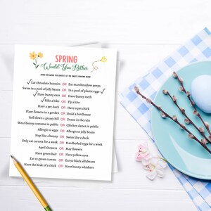 Spring Would You Rather Game Printable, Spring Activity Adults & Kids ...