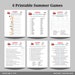 Summer Camp Games Bundle Printable, Summertime Beach Party Games Adult ...