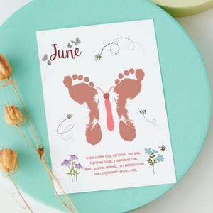 June Handprint Footprint Crafts Printable, DIY Art Kids Preschool ...