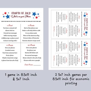 4th of July Games Printable Independence Day Patriotic - Etsy