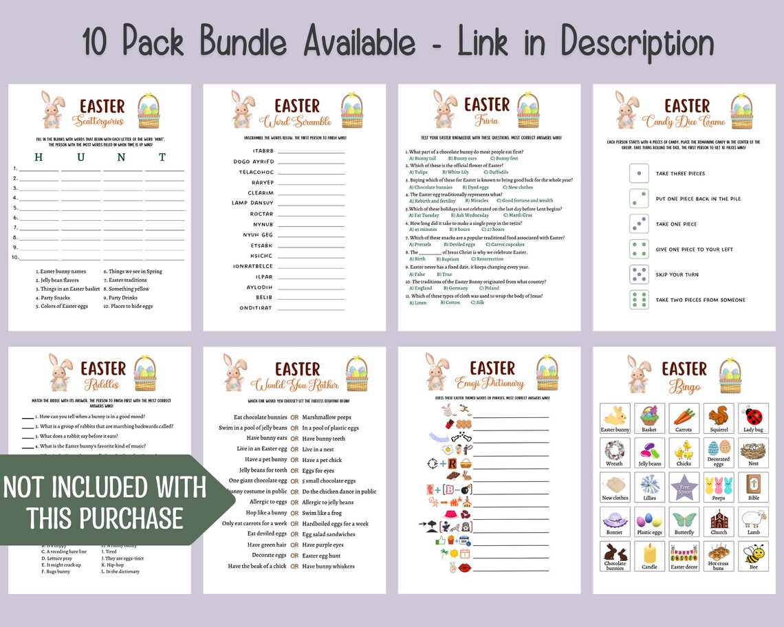 Easter Would You Rather Game Printable This or That Easter - Etsy