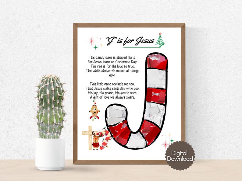 Candy Cane Tissue Paper Craft Printable, Christmas Sunday School ...