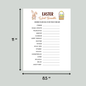 Easter Word Scramble Game Printable, Easter Party Game, Kids Easter ...
