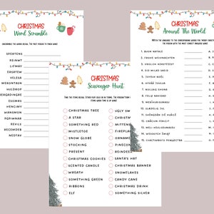 Christmas Game Bundle Printable Family Christmas Games - Etsy