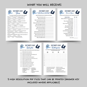 Father's Day Game Bundle Printable, Fathers Day Ideas, Fun Party Game ...