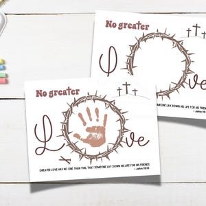 Easter Handprint Craft Printable, DIY Gift Religious Christian Focus ...