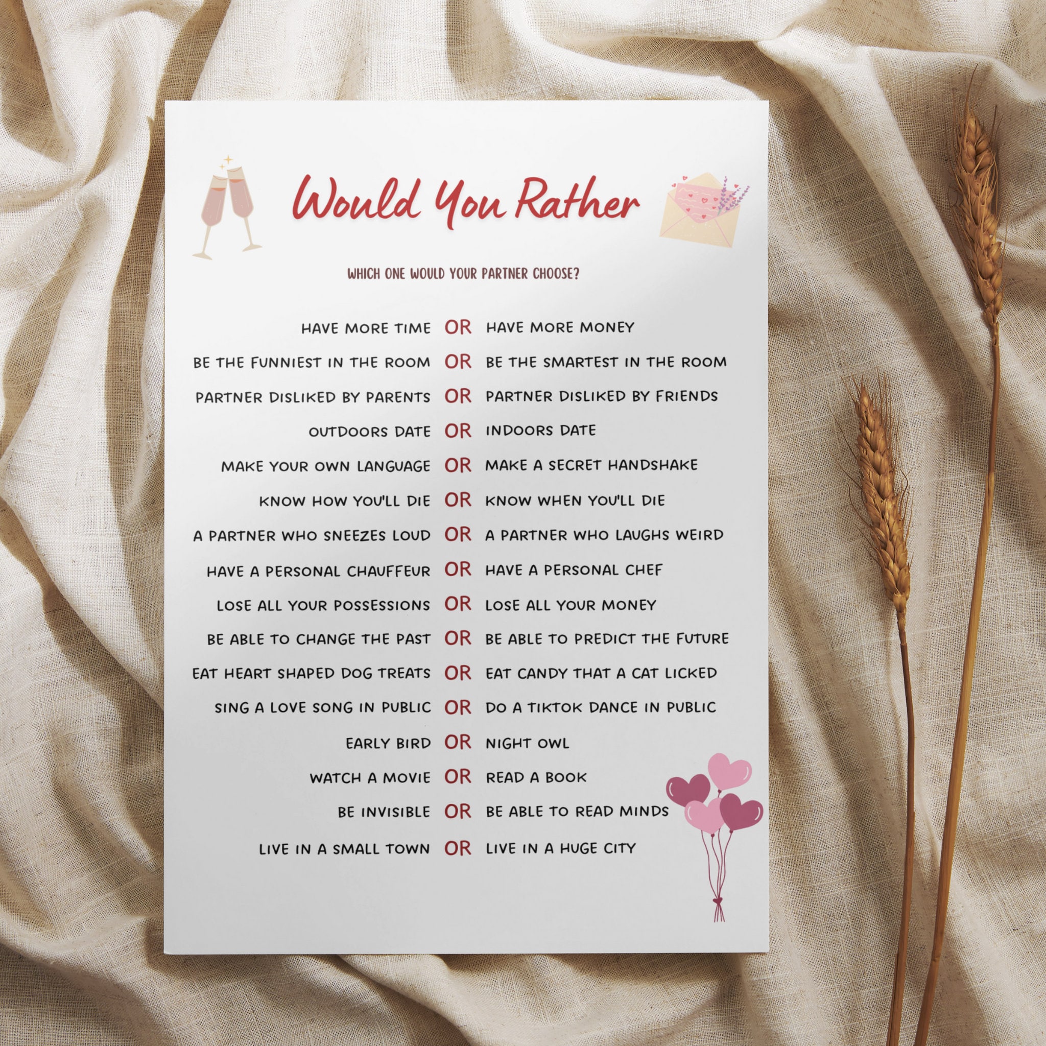 Couple Games Printable, Date Night Games, Marriage Anniversary Games ...