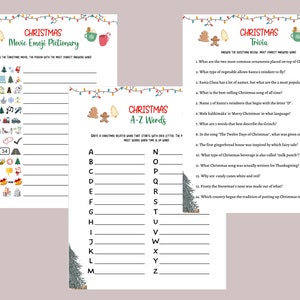 Christmas Game Bundle Printable Family Christmas Games - Etsy