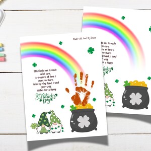 St Patricks Day Pot of Gold Poem Handprint Craft Printable, DIY Art ...