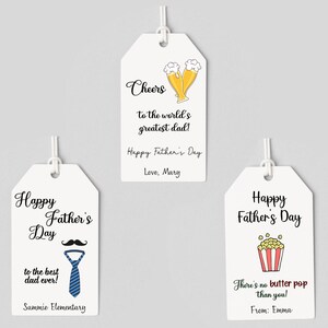 Happy Father's Day Custom Gift Tags Printable, Worlds Greatest Dad ...