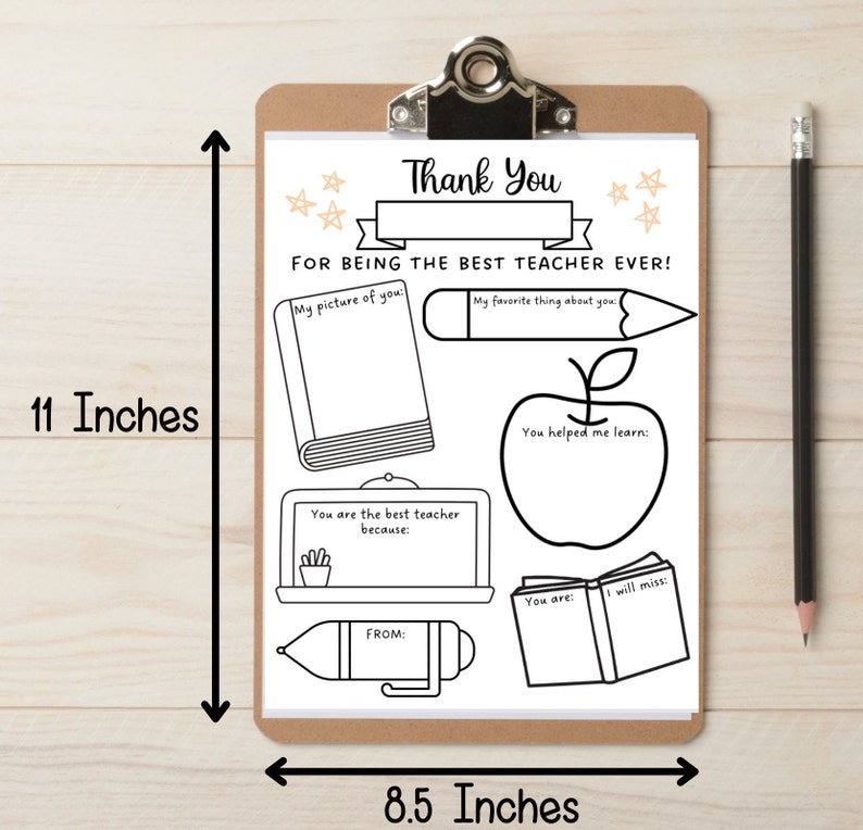 Teacher Appreciation Week Printable Thank You Teacher Gift - Etsy