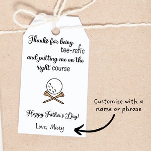 Happy Father's Day Golf Gift Tags Printable Golf Gift - Etsy