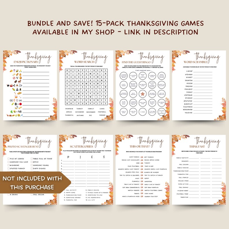 Thanksgiving Trivia Game Printable, Fun Friendsgiving Game, Turkey Day ...