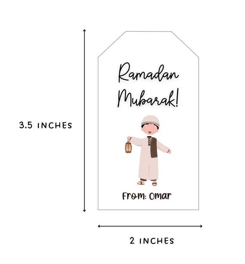 Editable Kids Ramadan Mubarak Gift Tags Printable Custom - Etsy
