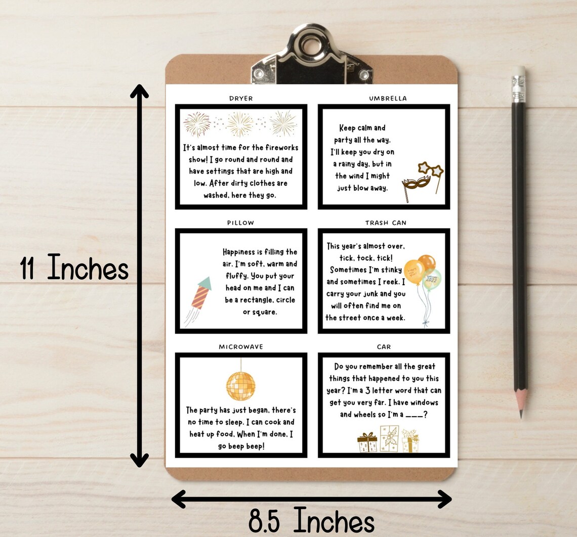 New Years Eve Scavenger Hunt Printable New Year's Eve - Etsy
