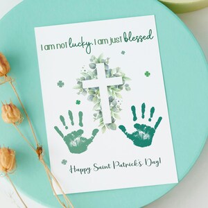 St. Patricks Day Christian Handprint Craft Printable, DIY Bible Art ...