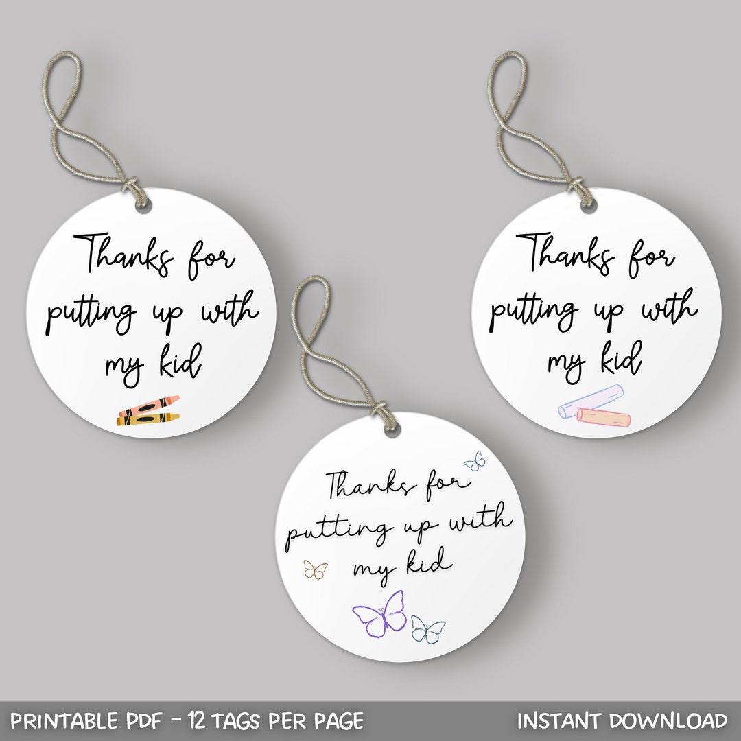Teacher Appreciation Gift Tag, Teacher Appreciation Week, Thank You Tag ...