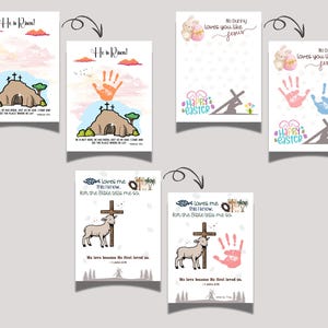 Easter Christian Handprint Craft Printable, Bible Lesson Verse DIY ...