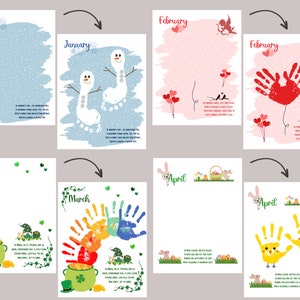 Handprint Memory Book Printable DIY Footprint Art Kids - Etsy Canada