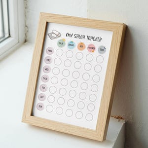 Islamic Salah Tracker Printable for Kids, Muslim Children Daily Namaz ...