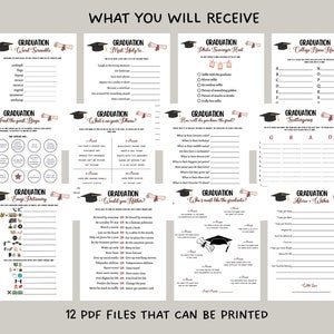 Graduation Party Games Bundle Printable High School Senior - Etsy