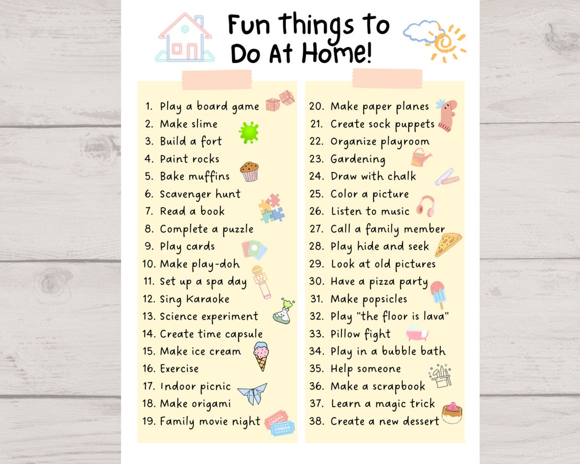 Play Routine Chart for Kids Things to Do Kids Kids Daily - Etsy