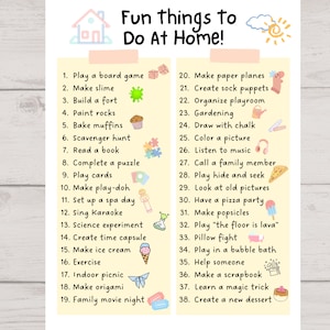 Play Routine Chart for Kids Things to Do Kids Kids Daily - Etsy