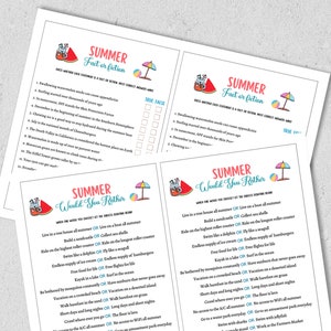 Summer Games Bundle Printable Summer Camp Activity - Etsy