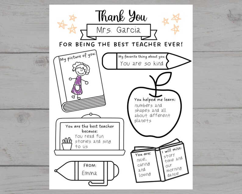Teacher Appreciation Week Printable Thank You Teacher Gift - Etsy