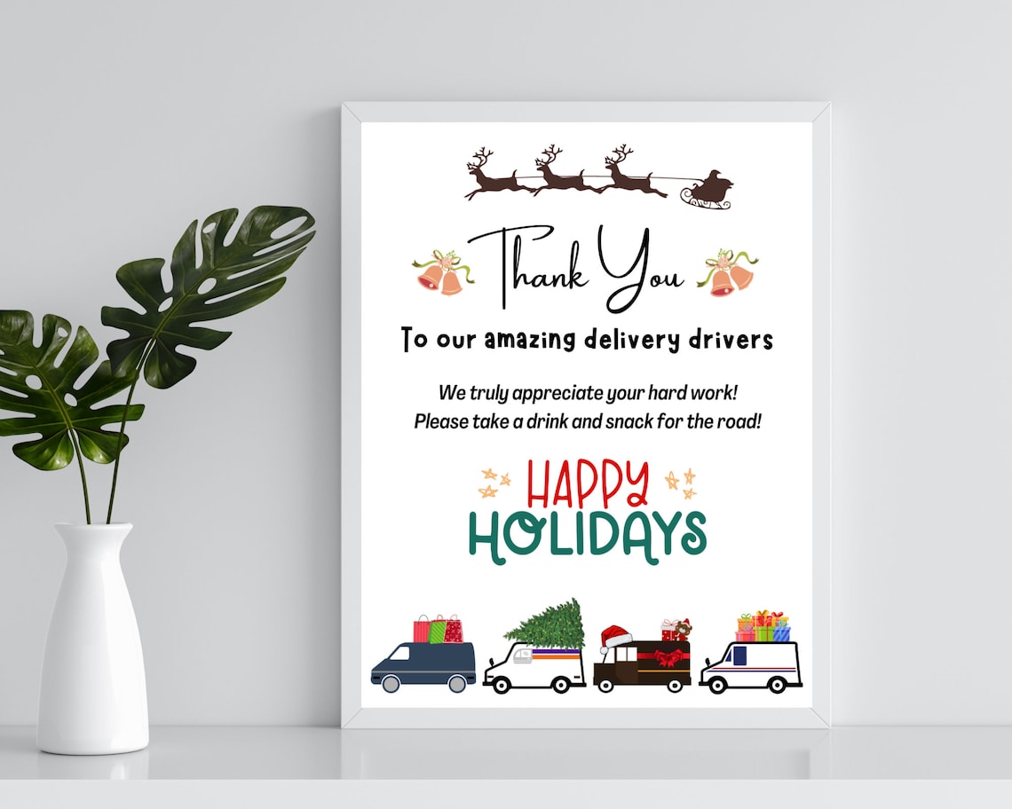 Delivery Driver Appreciation Sign Delivery Driver Thank You - Etsy