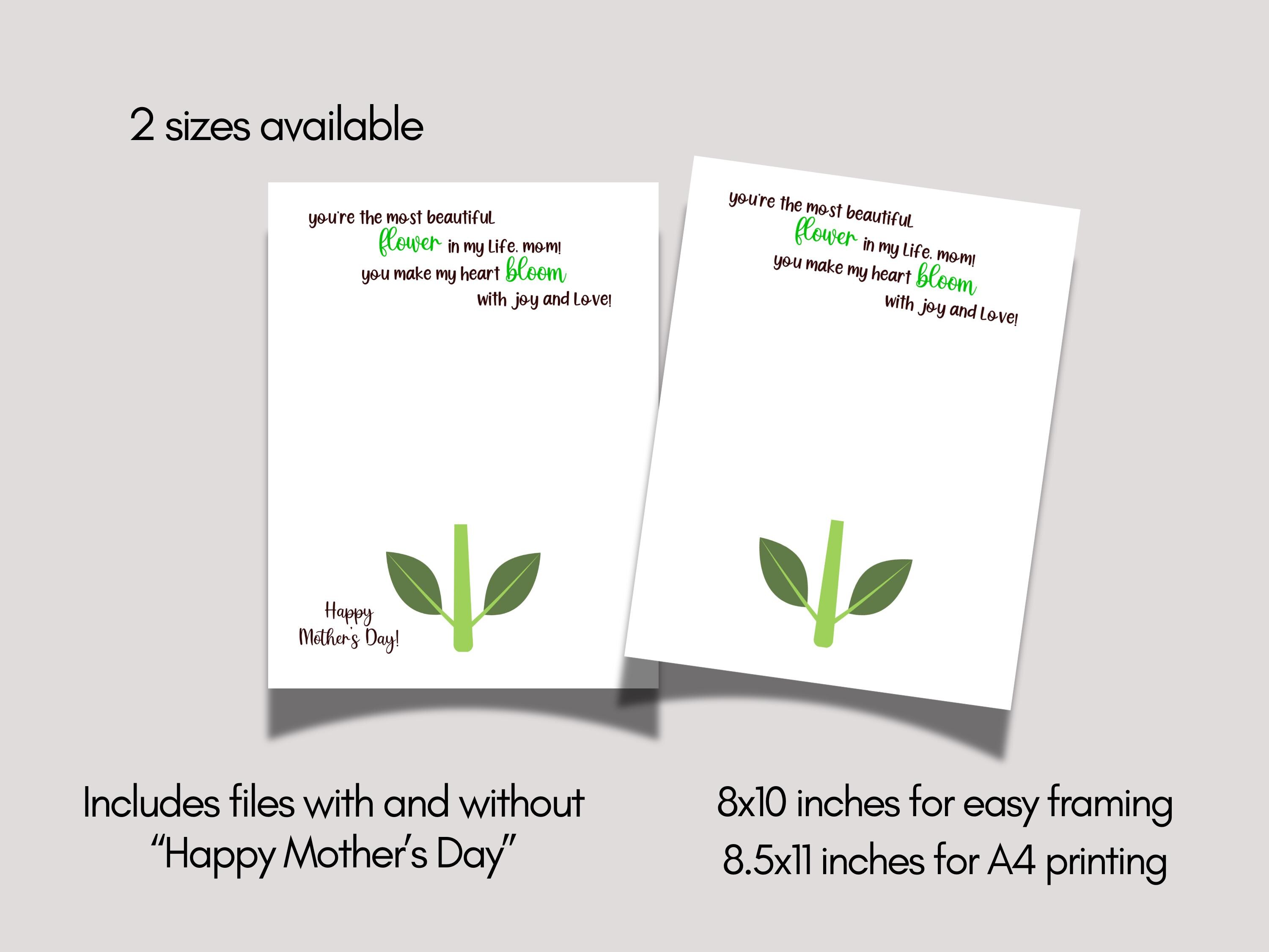 Mothers Day Flower Handprint Craft for Kids Printable Card Art Activity ...