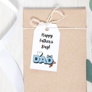 Happy Father's Day Gift Tags, Gift for Dad, 9 Printable Gift Tags ...