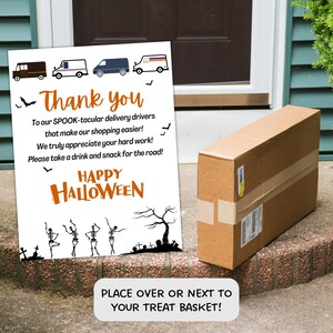 Halloween Delivery Driver Appreciation Sign, Thank You Sign, Snack ...