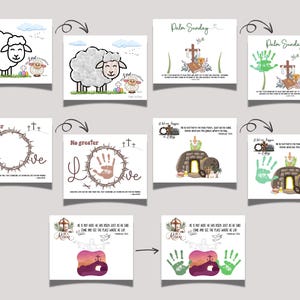 Easter Christian Handprint Craft Printable, Bible Lesson Verse DIY ...