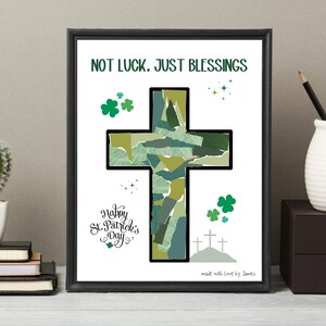 St Patricks Day Christian Bible Craft Printable, DIY March Art Keepsake ...