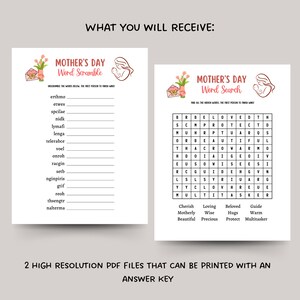 Mother's Day Game Printable, Mothers Day Game for Kids and Adults ...