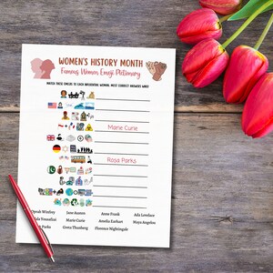 Womens History Month Party Games Printable, Emoji Pictionary, Trivia ...
