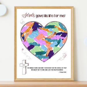 Easter Paper Craft Printable, DIY Keepsake Christian Art for Kids ...
