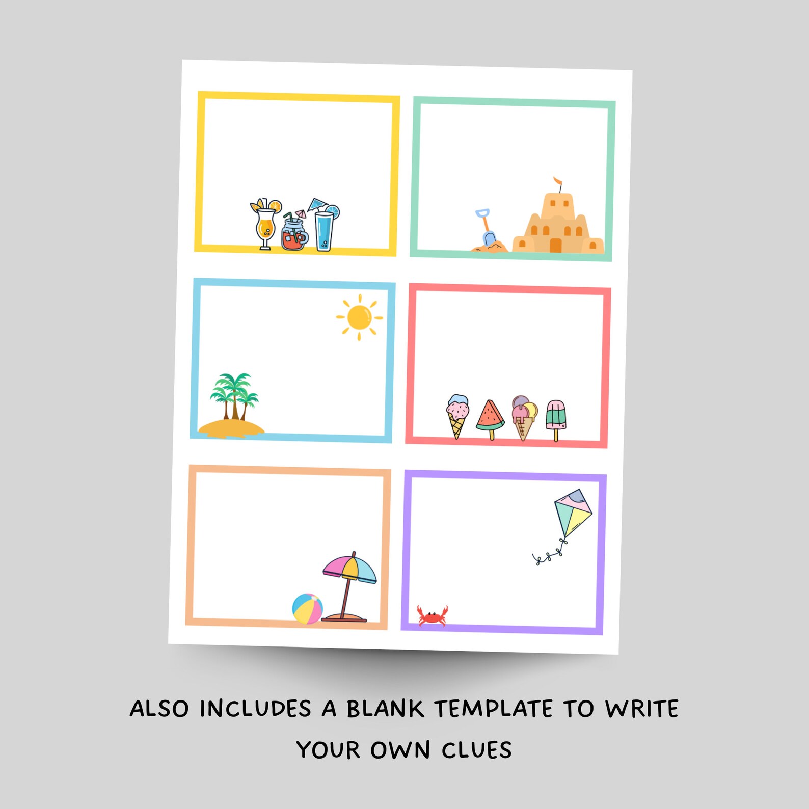 Summer Scavenger Hunt for Kids, Printable Outdoor Treasure Hunt Clues ...