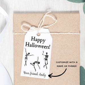 Halloween Gift Tag Printable Template, Editable Halloween Party Favor ...