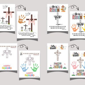 Easter Christian Handprint Craft Printable, Bible Lesson Verse DIY ...