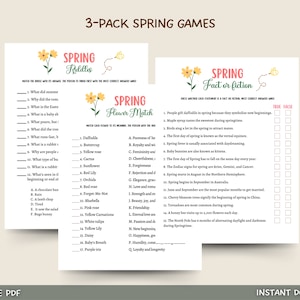 Spring Riddles Game Printable, Spring Activity Adults and Kids ...